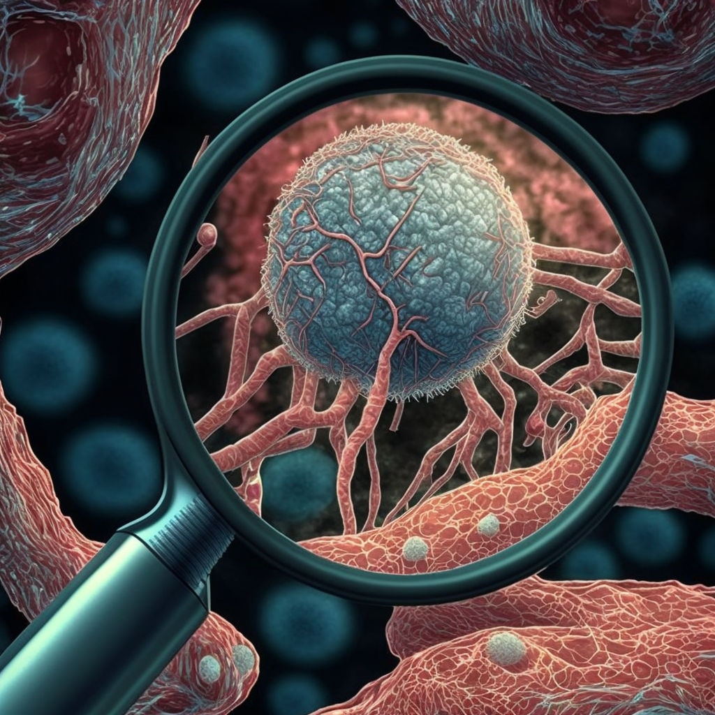 Cancer Cells Under A Microscope